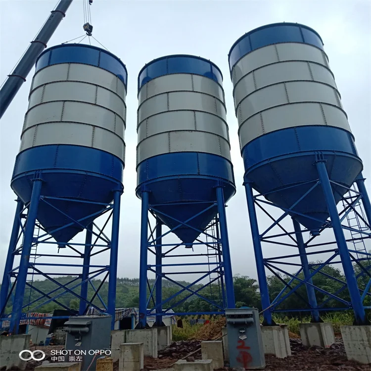 Integral Steel Silo Vertical Sheet Cement Silo 300 Tons Split Cement ...