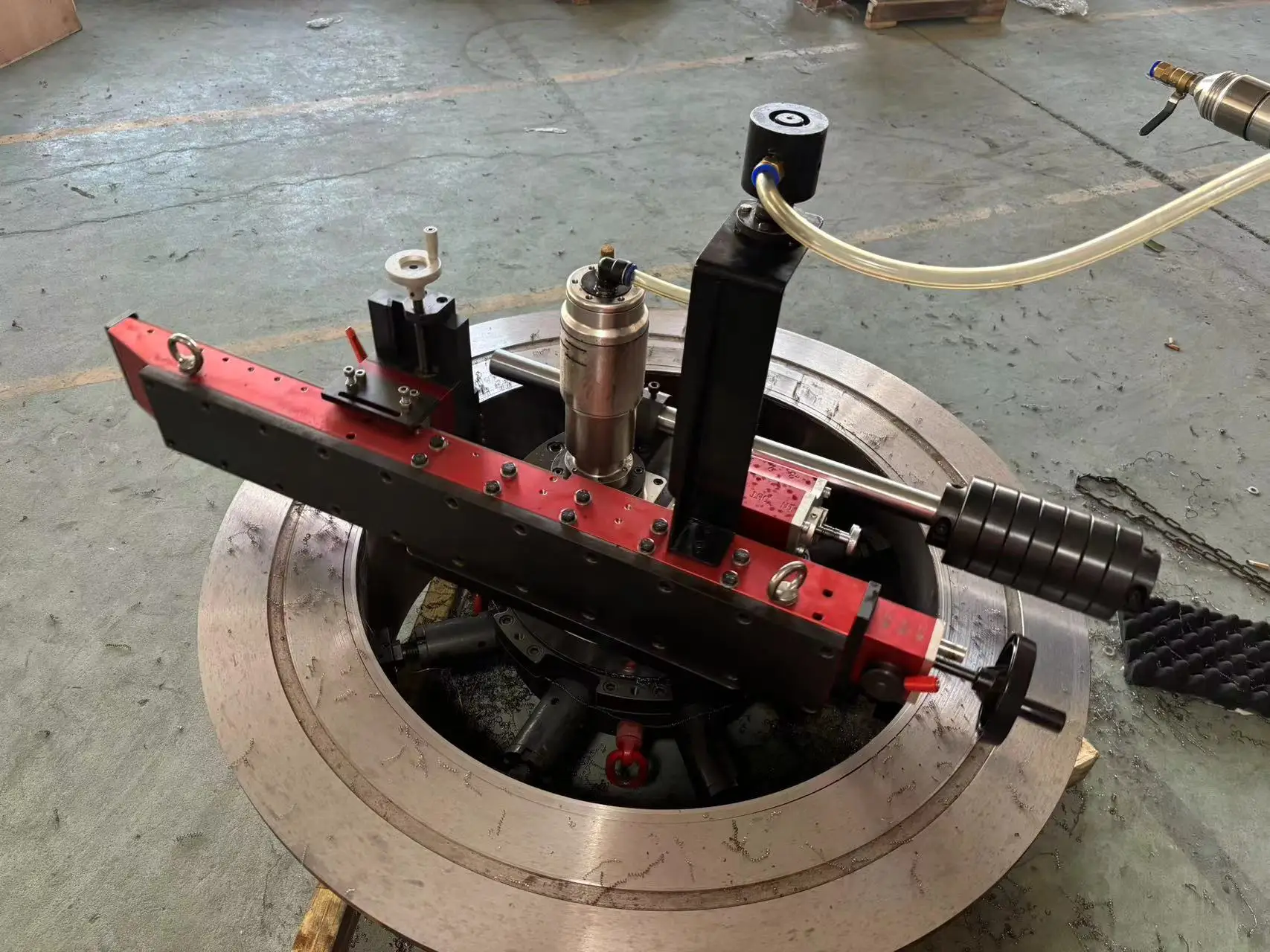 FLP-1650 Automatic Pneumatic Flange Facing Machine Seal Groove Repair ...