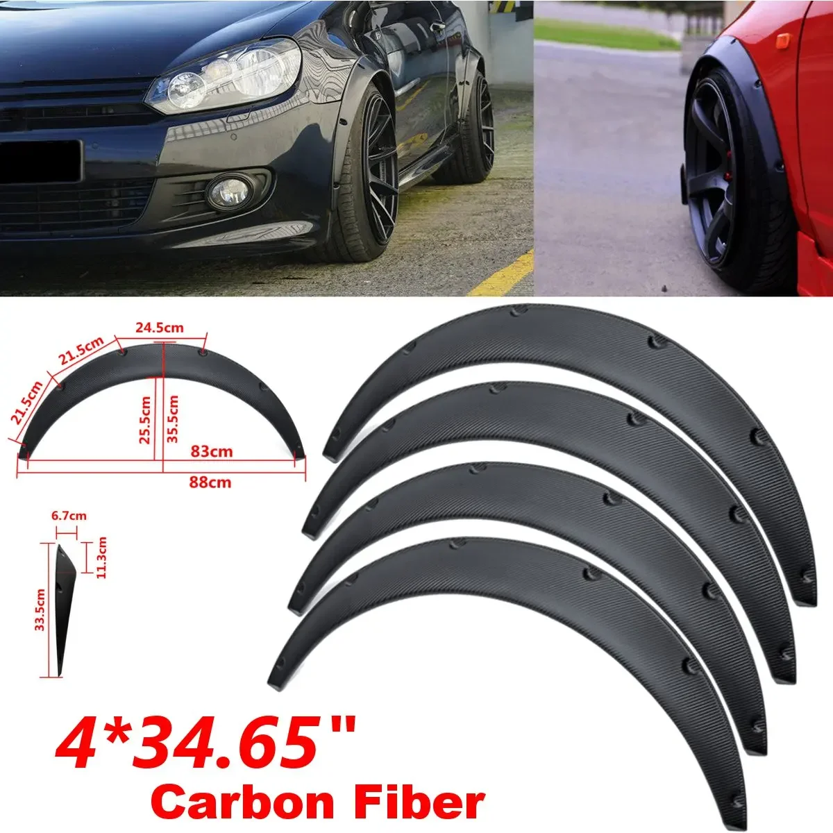 4piece Universal Fender Flares for Benz C63 E63 & BMW E80