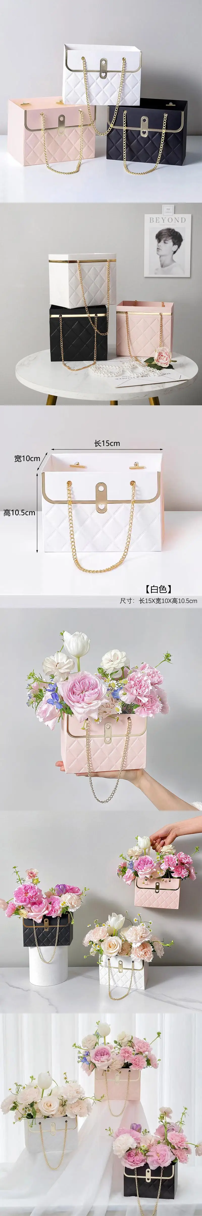 Custom Portable Paper Floral Package Box - Luxury Gift Carrier
