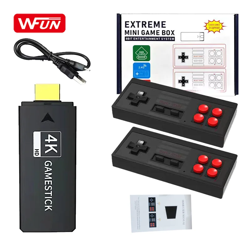 Wfun Extreme Mini Game Box With Wireless Controls Built In 800 Classic ...
