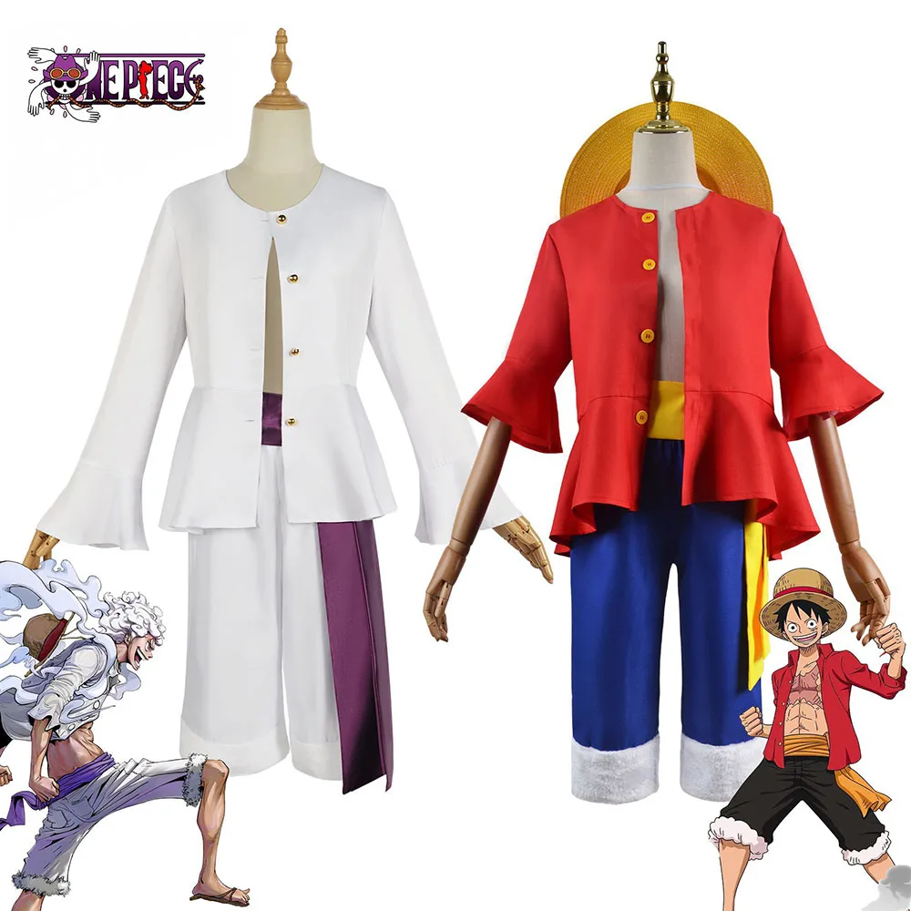 Wholesale One Piece Luffy Red Short Sleeved Jacket Cartoon Full Set ...