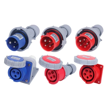 Electrical Industrial Socket Connector Surface Mounted Socket Concealed ...