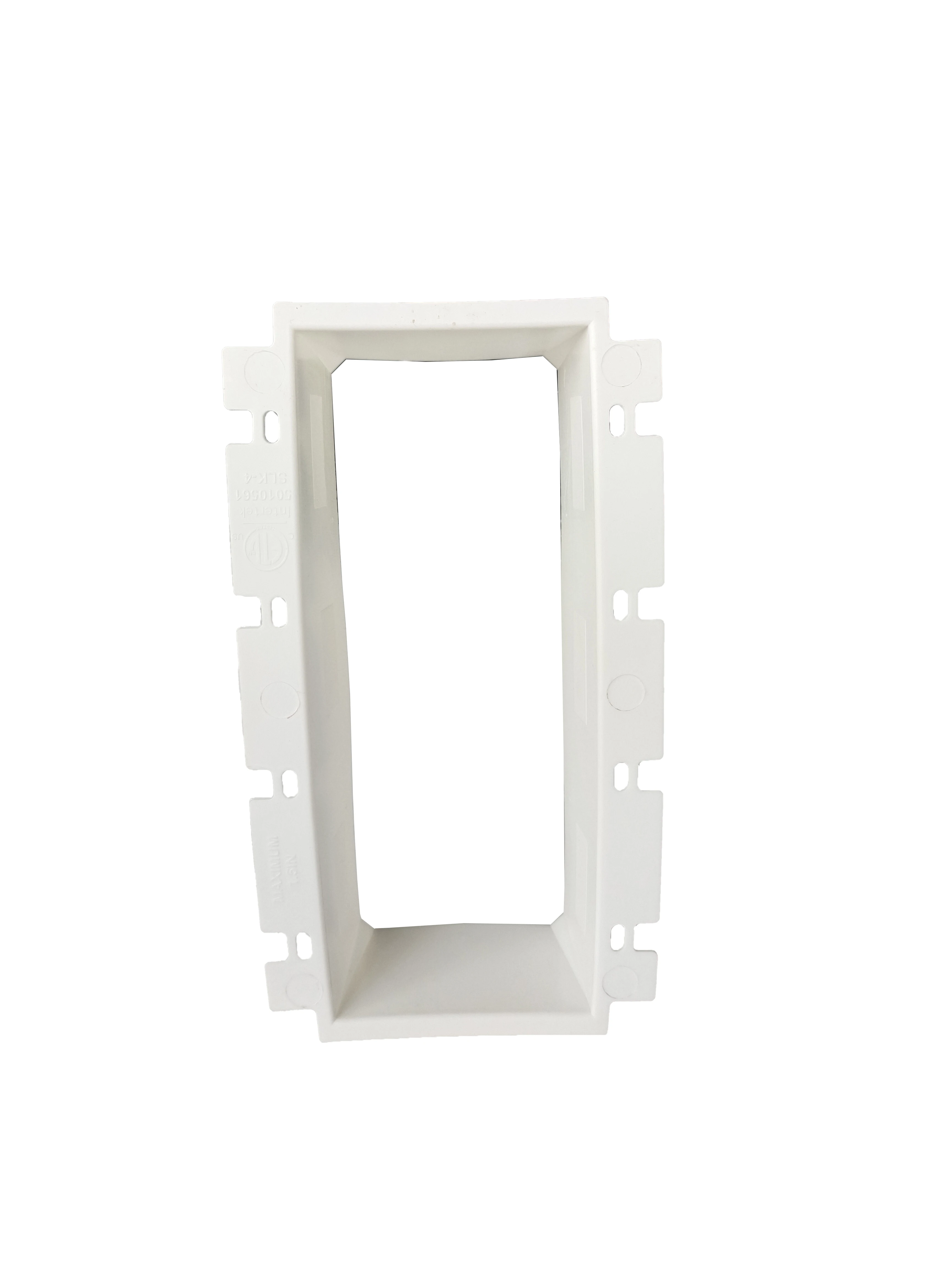 Non-metallic Single Gang Wall Box Extender - White Plastic