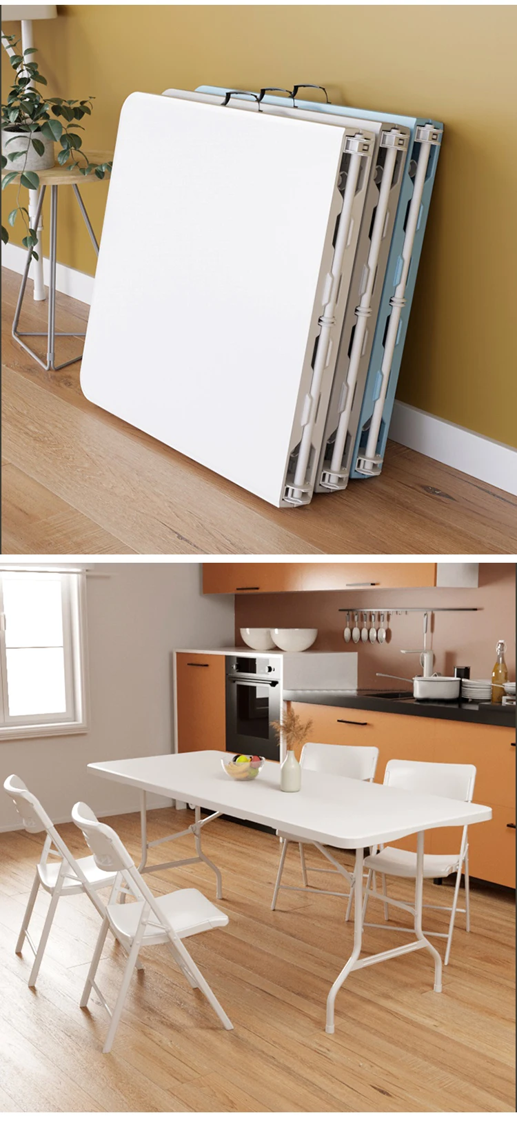 Outdoor Activity Garden Plastic Folding Table,6-foot Folding Table Top ...