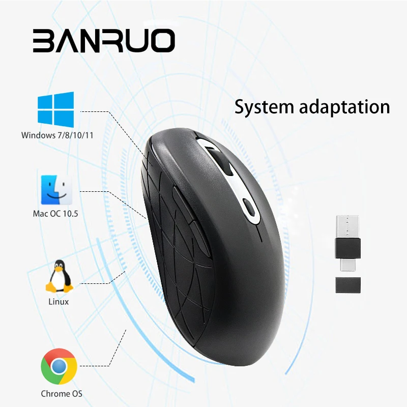 Customized Logo Ergonomics Wireless Mouse Usb Interface 1600dip ...