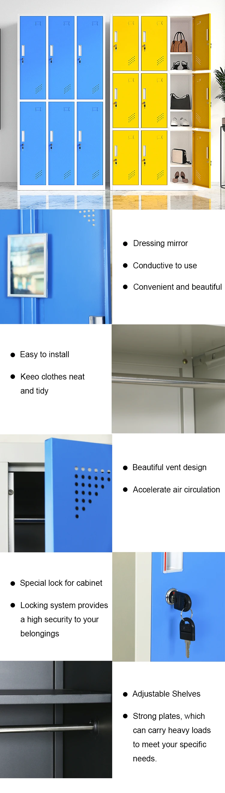 9 Door Locker Room Wardrobe For Office - Buy 9 Door Locker,Locker Room ...