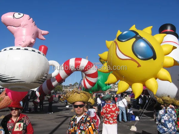 Huge Yellow Inflatable Sun with Sunglasses Helium Balloon