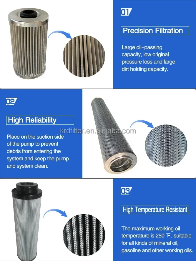 Hydraulic Oil System - Mesh Filter Element HP0201T25AHP01 HP0201T25VH