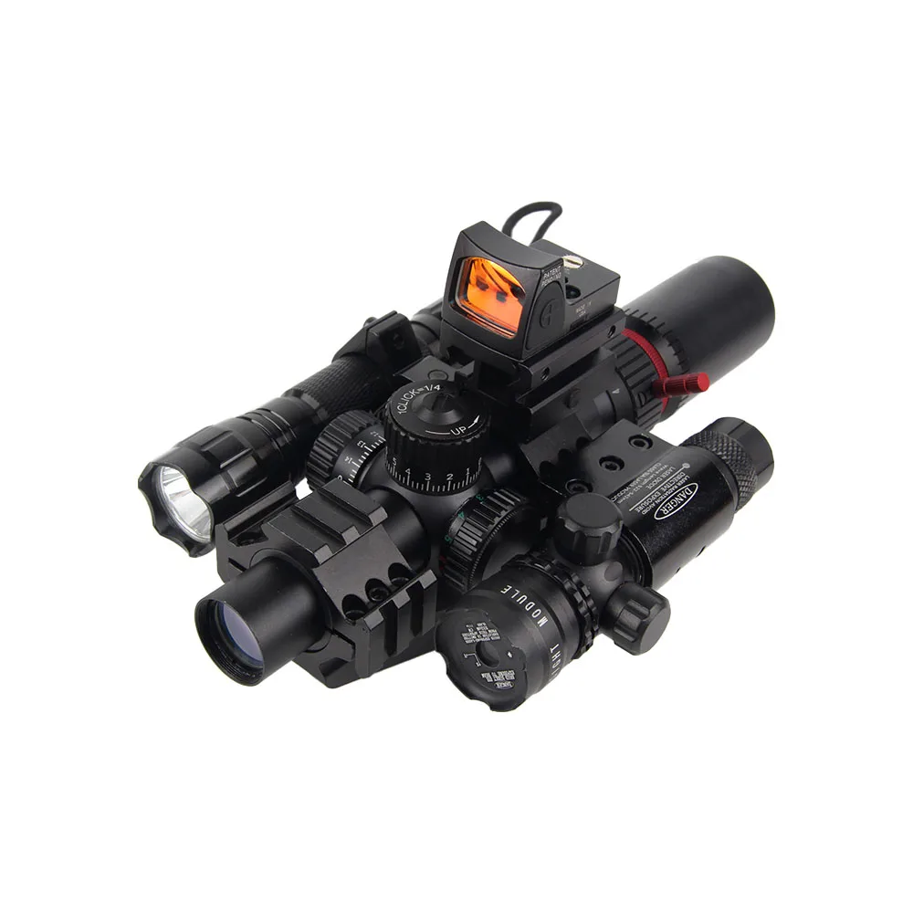 Luger Multi-functional Scope Sight Set 1.2-6x24IR With Red Dot Laser ...