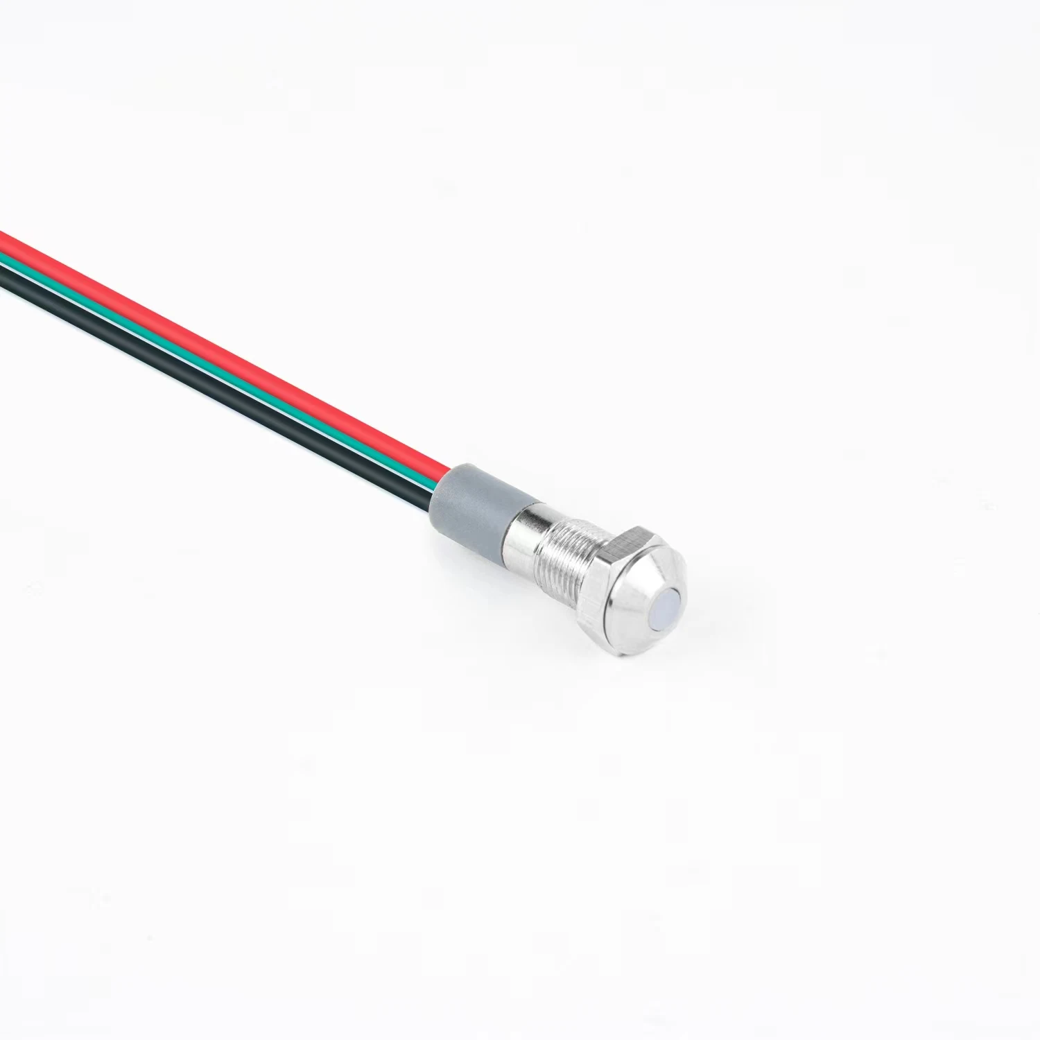 6mm Panel Mount 12V 24V Electric RGB LED Equipment Lead wire Metal ...