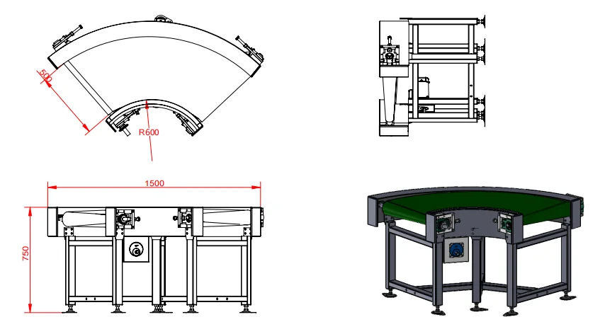 304 Stainless Steel Frame 90 Degree 180 Degree Turntable Conveyor - Buy ...