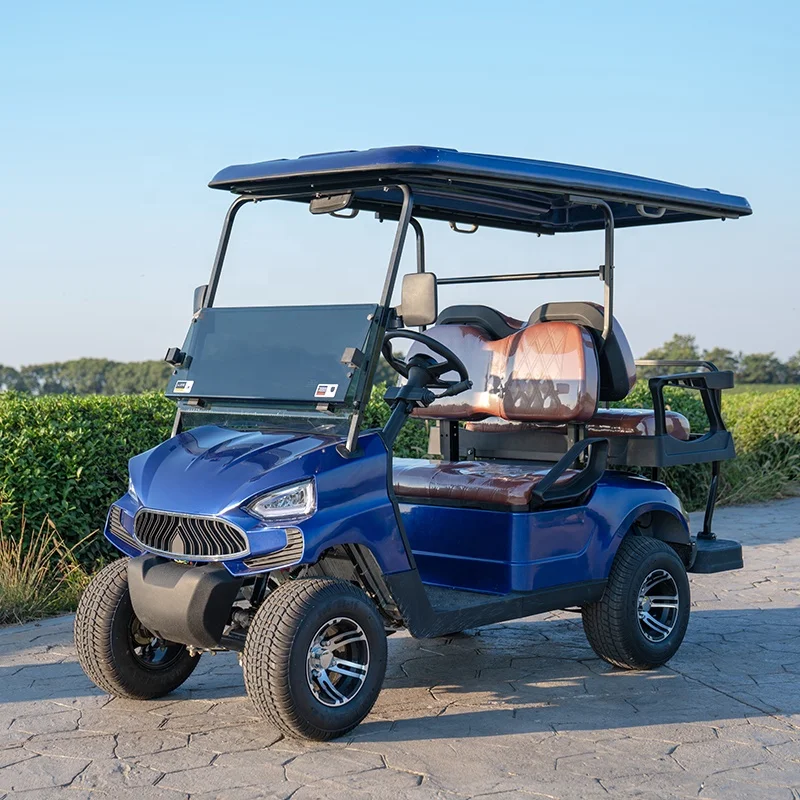 Custom Utillity Street Legal Folding Windshield Electric Golf Cart 4 ...