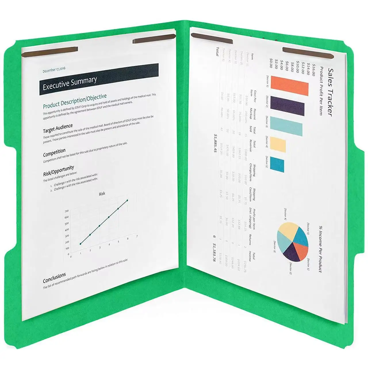 Office Stationery Paper Manila Classification File Folder 2 Divider ...