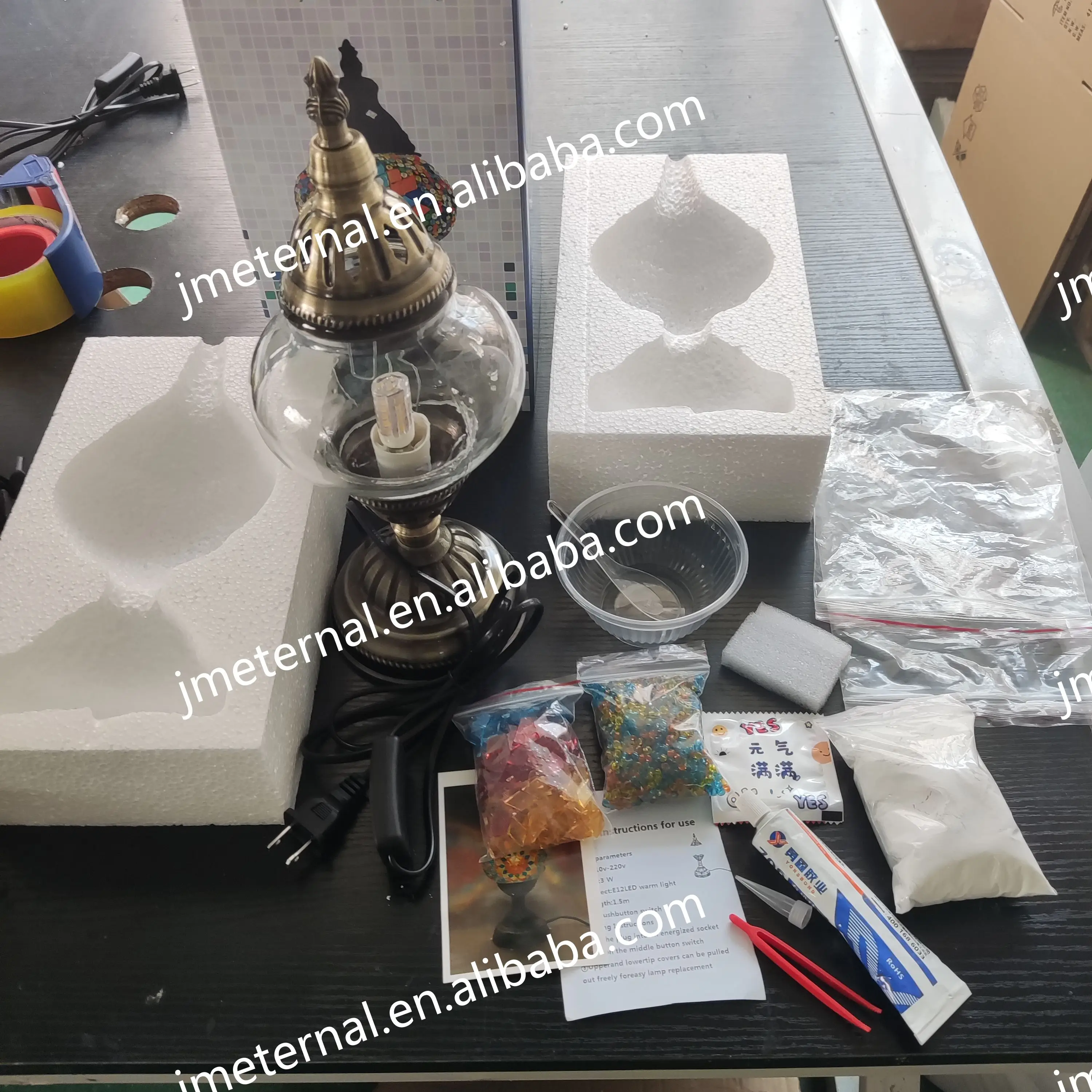 New Arrival Handmade Glass Turkish Mosaic Lamp Kit DIY Mosaic Table Lamp Home Craft Kit| Alibaba.com