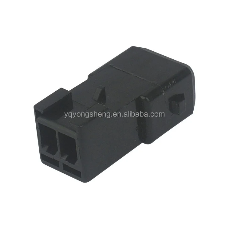 (144545) Old Type 2 Pin Male Plastic Black Wire Plug Auto Electrical ...