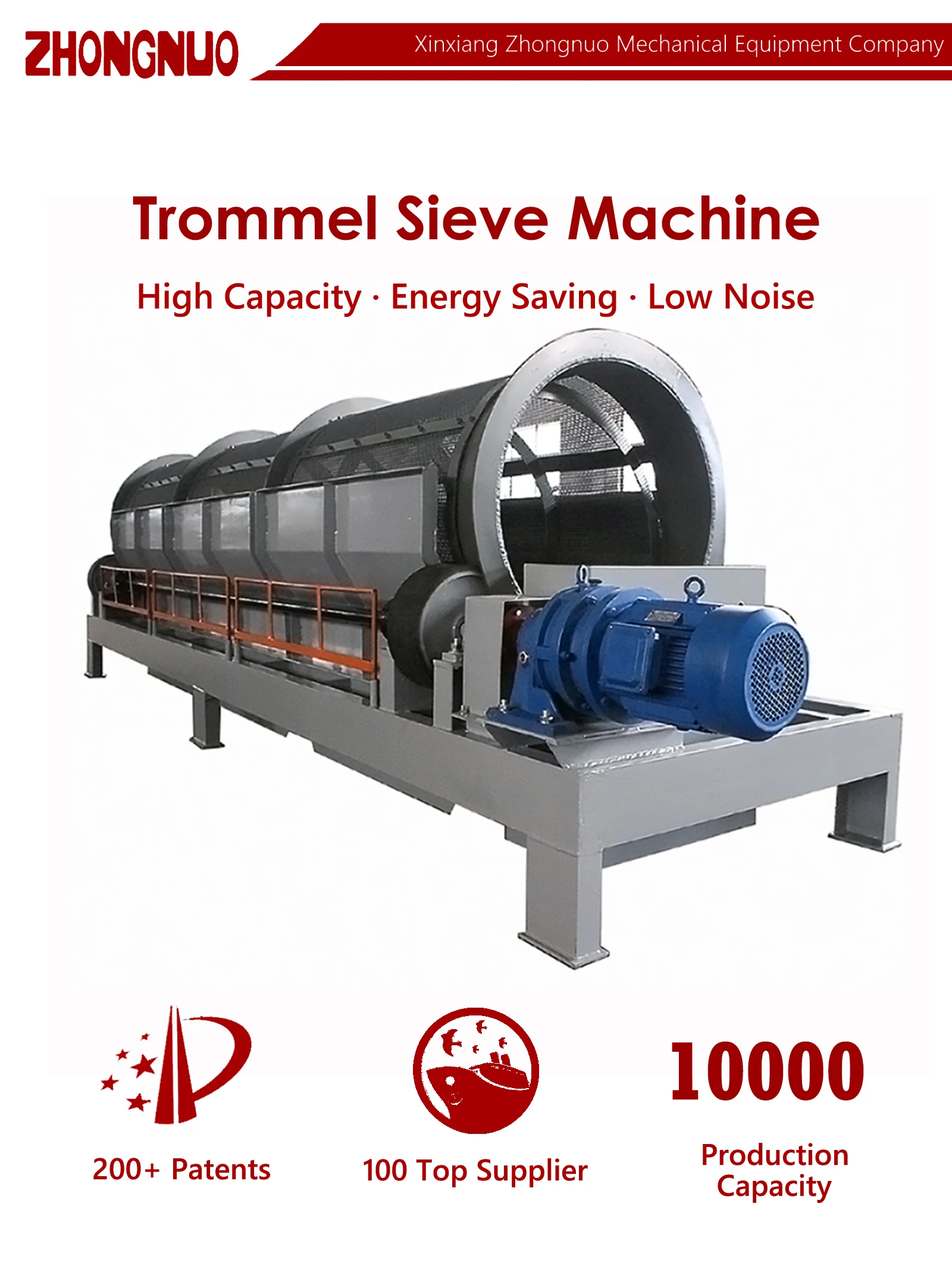Small Rotating Drum Sieve - Trommel Screen Separator