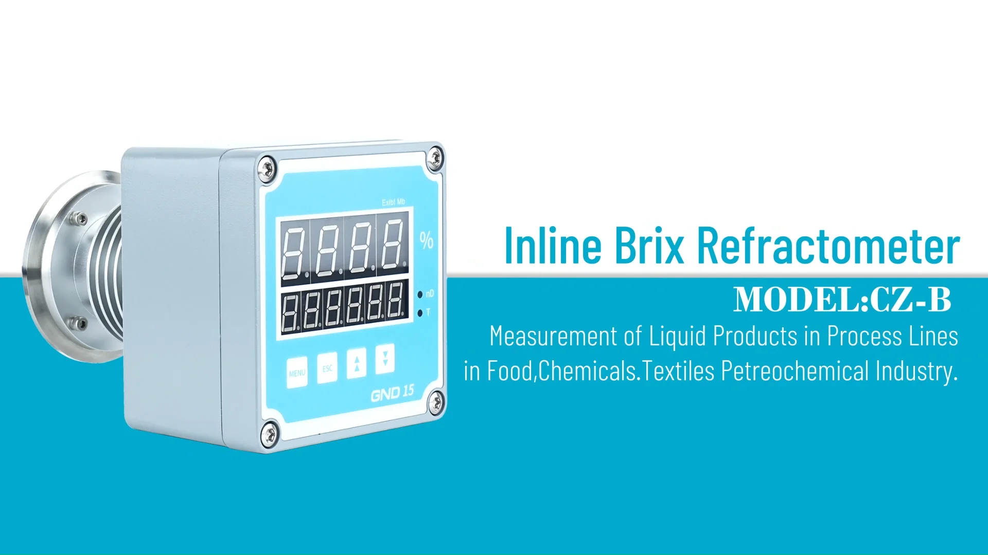 4~20ma Rs485 Digital Display Inline Brix Refractometer For Food ...