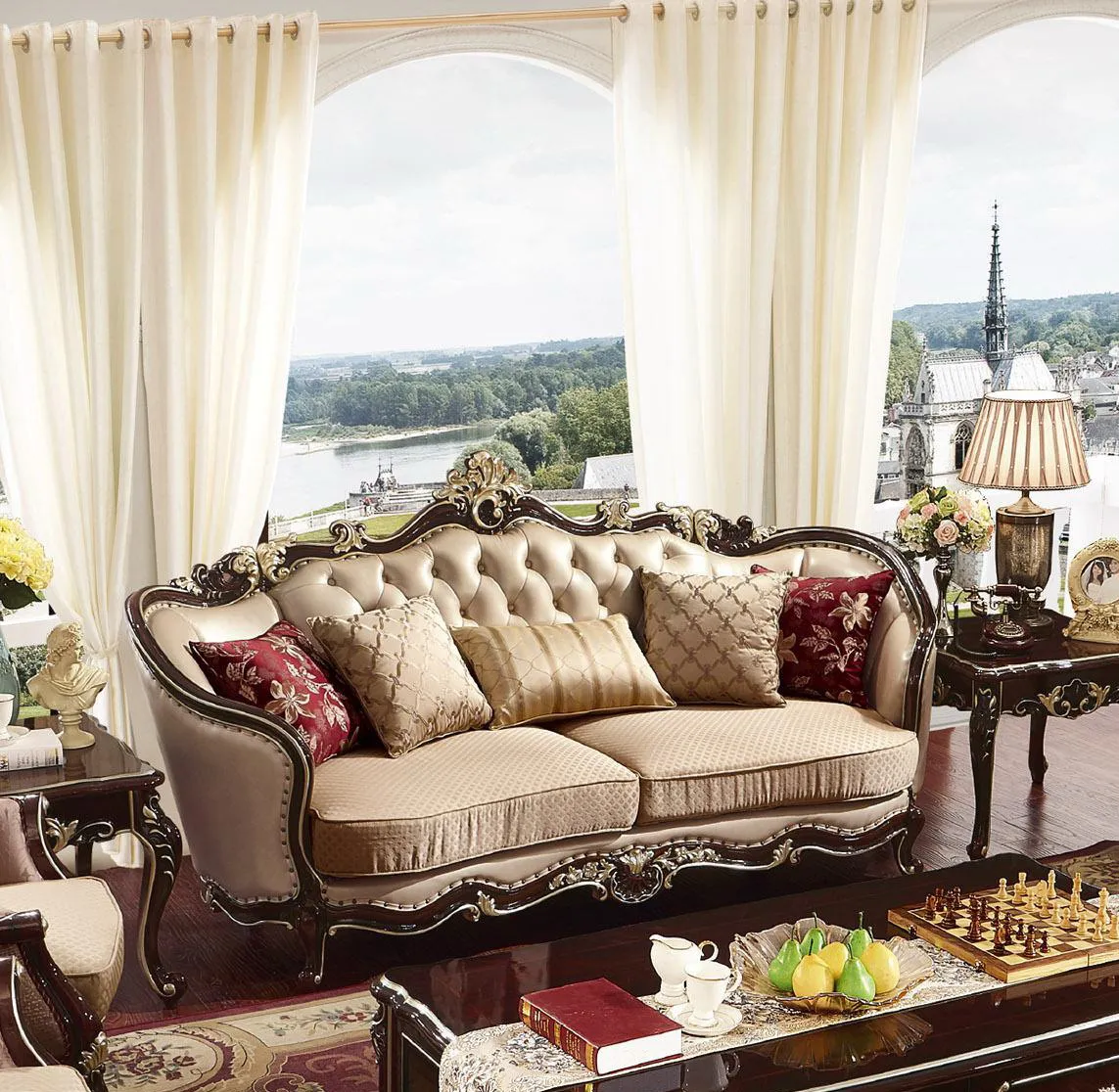 Luxury Wooden Furniture - European Style Living Room Set