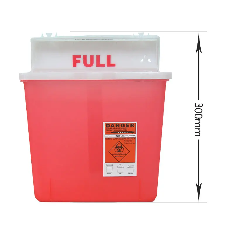 5 Quart 4.6L Using Biohazard Needle Disposal Waste Box Medical Sharp ...