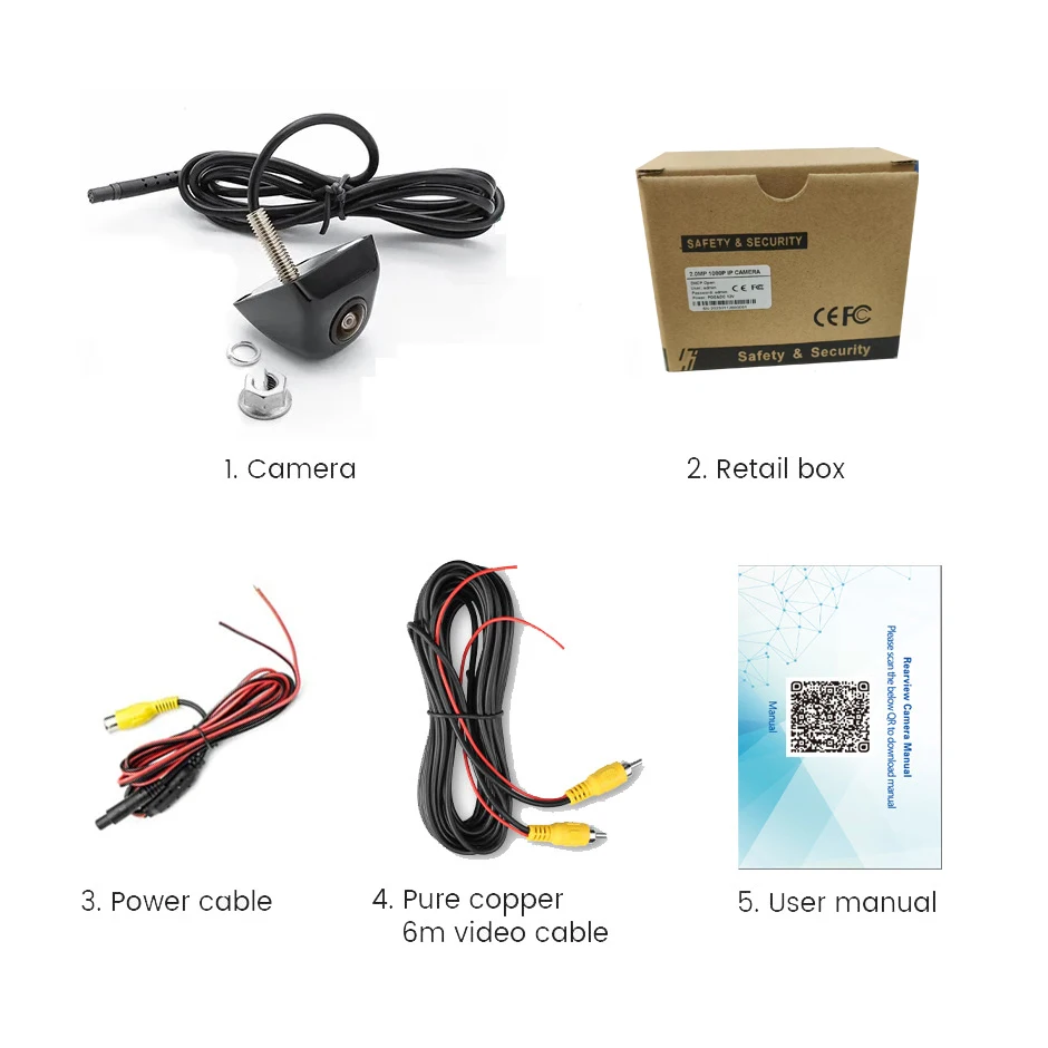 AHD 1080P Car Rear View Camera - 170 Degree Fisheye Lens