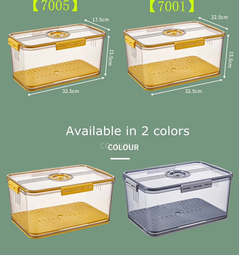 Transparent Plastic PET Kitchen Stackable Container Storage Box Bins ...