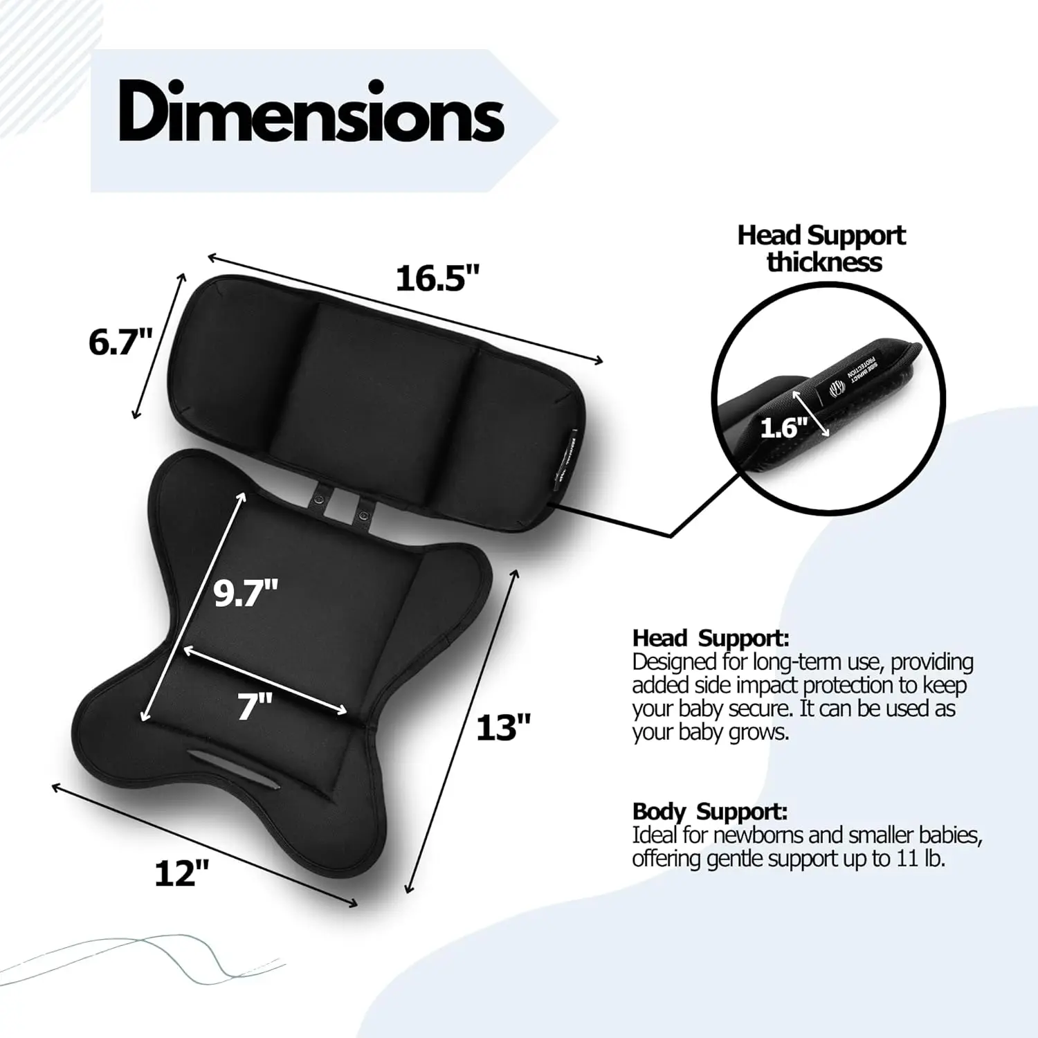 Infant Insert Compatible Doona/Graco Head Body Support Side Impact ...