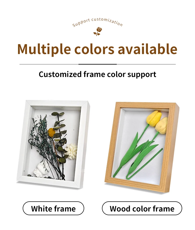 Creative A4 Size Black Rectangle Frame Shadow Box for Art