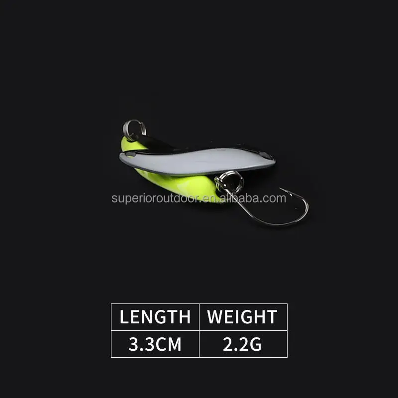 SUPERIORFISHING Mini Spoon Lure 33mm 2.2g Metal Spoon Bait Trout Lure ...
