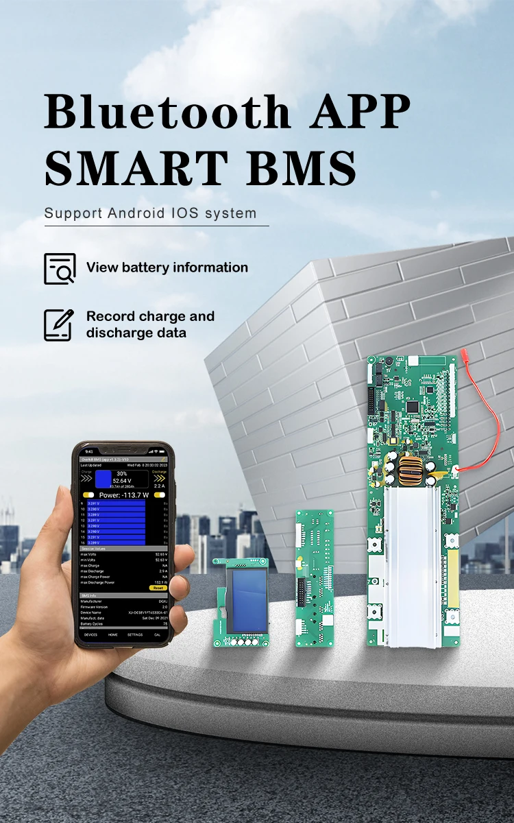 Xj Bms 8s 16s 100a 200a 24v 48v Lifepo4 Lithium Battery Protection ...