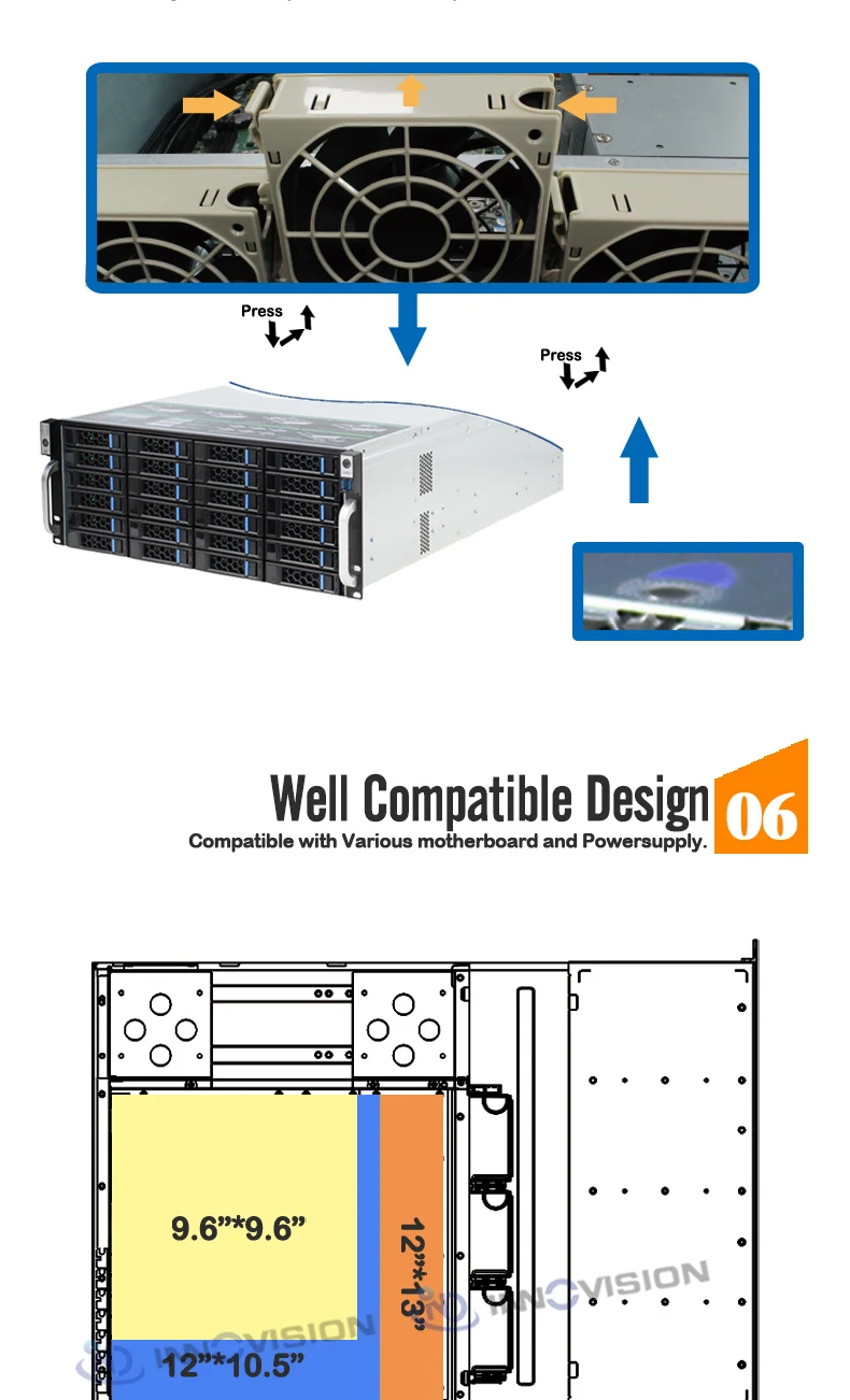 Huge Data Storage with 24 Hotswap Bays - 4U Rack Server Case