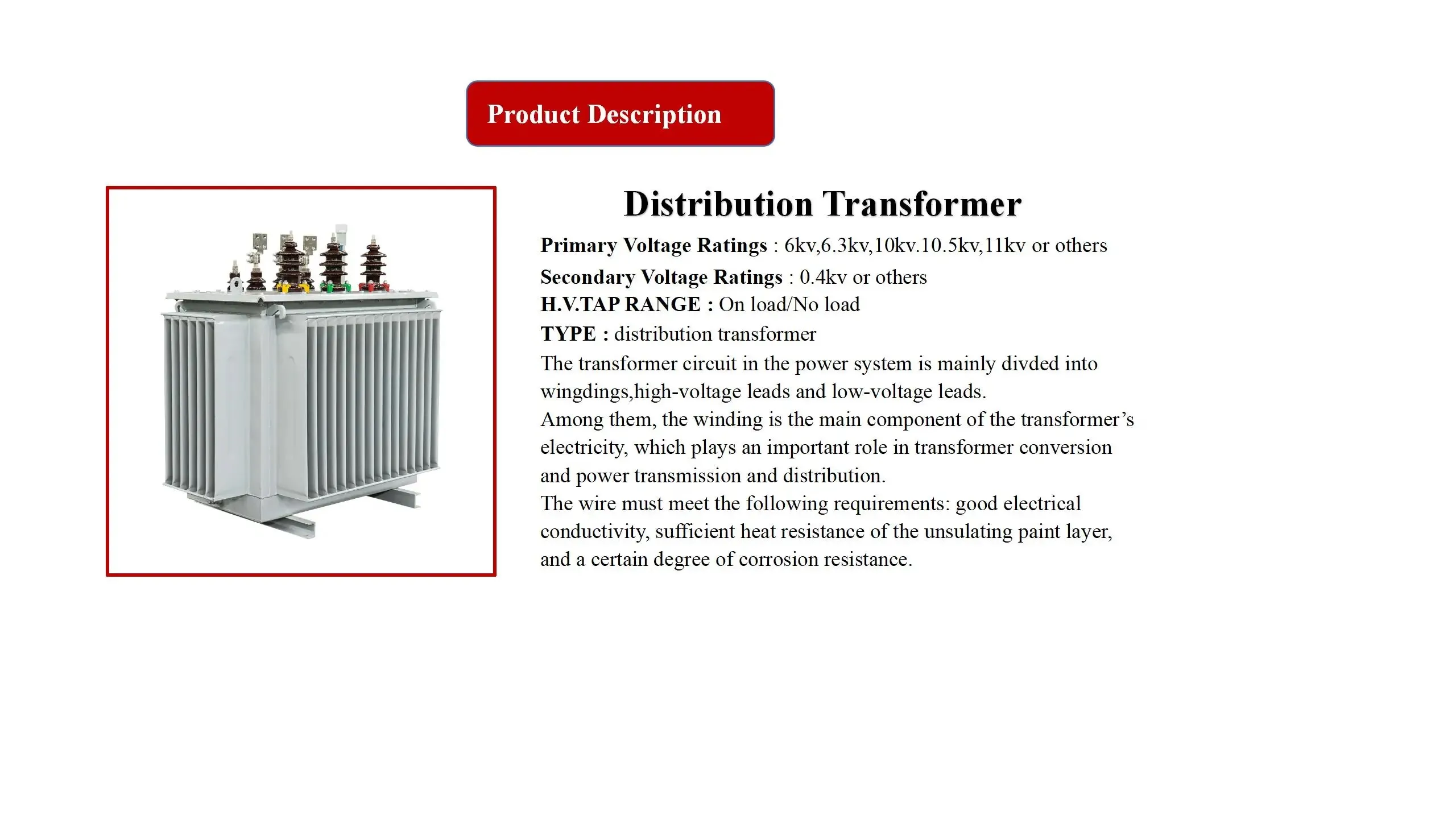 Three Winding Power Transformer 38kv 35kv Oil Immersed Power ...