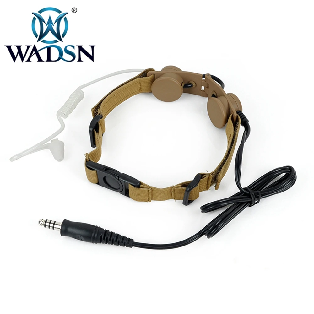Wadsn Tactical Throat Microphone Headset Bodyguard Throat Mic Tube ...