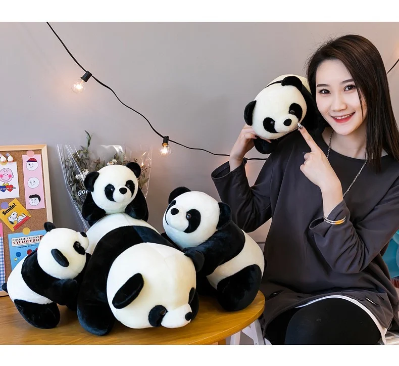 30cm Custom Cute Panda Doll Panda Plush Toy Female Bed To Accompany ...