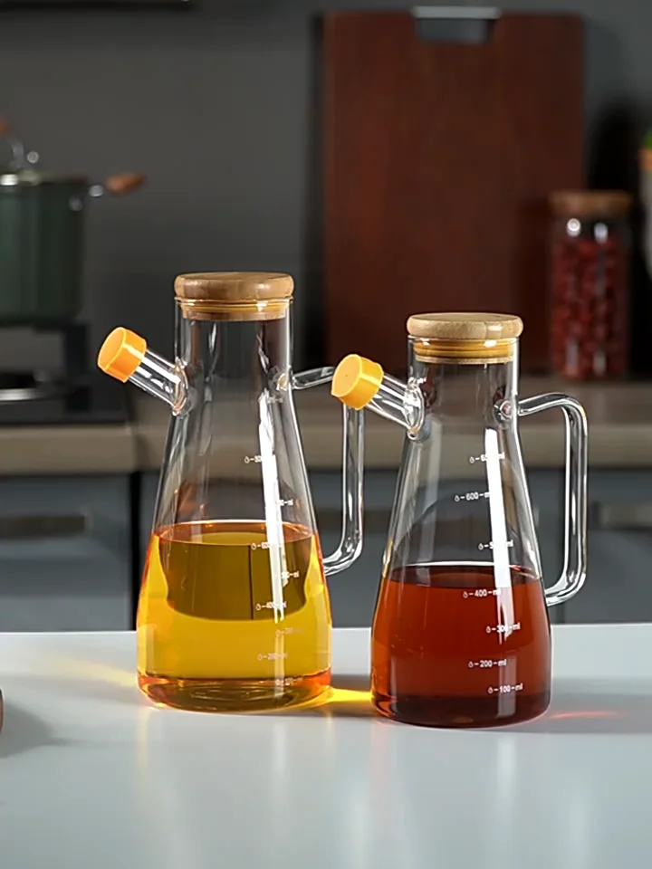Cooking Oil Glass Bottle Edible Oil Pot Borosilicate Olive Oil ...