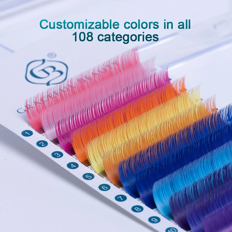 Single Grafted Colored False Eyelashes Gradient Grafted Eyelashes ...