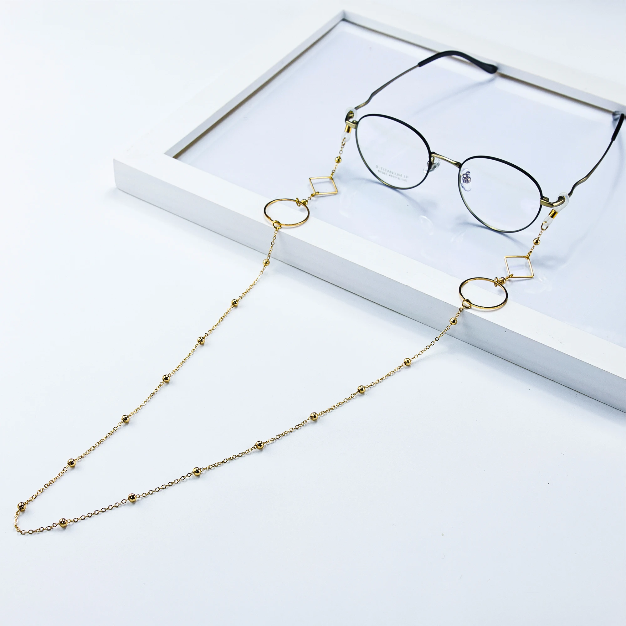 Metal Minimalism Gold Eyeglass Chains Holder Sunglasses Strap Chain ...