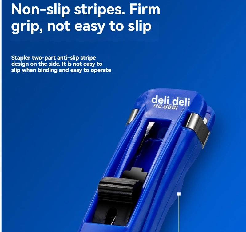 Deli 8591 Blue Clip Fastener - Efficient Document Binding