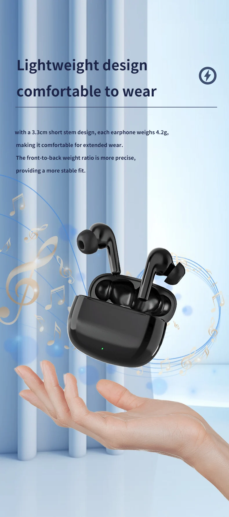 A60 ANC ENC Noise Cancellation Wireless Earbuds - Hifi Sound