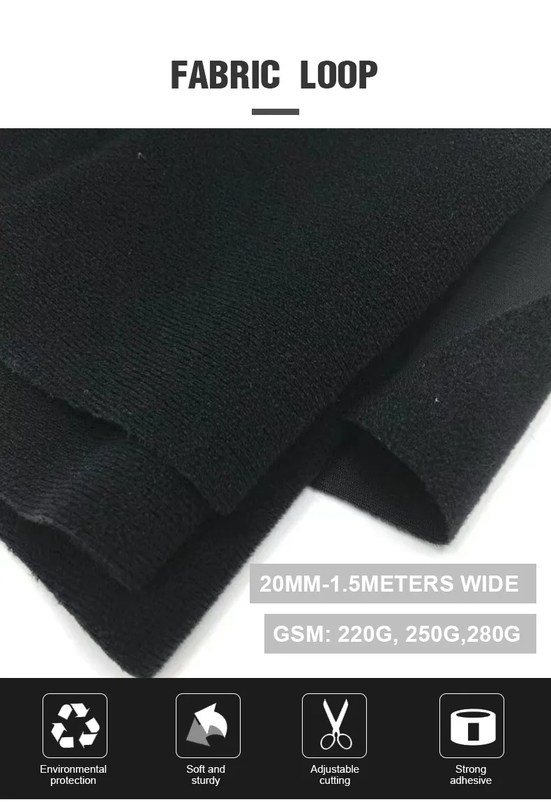 1.5 Meters Wide Double-side Loop&loop Soft Nylon Velcroes Ubl Fabric ...