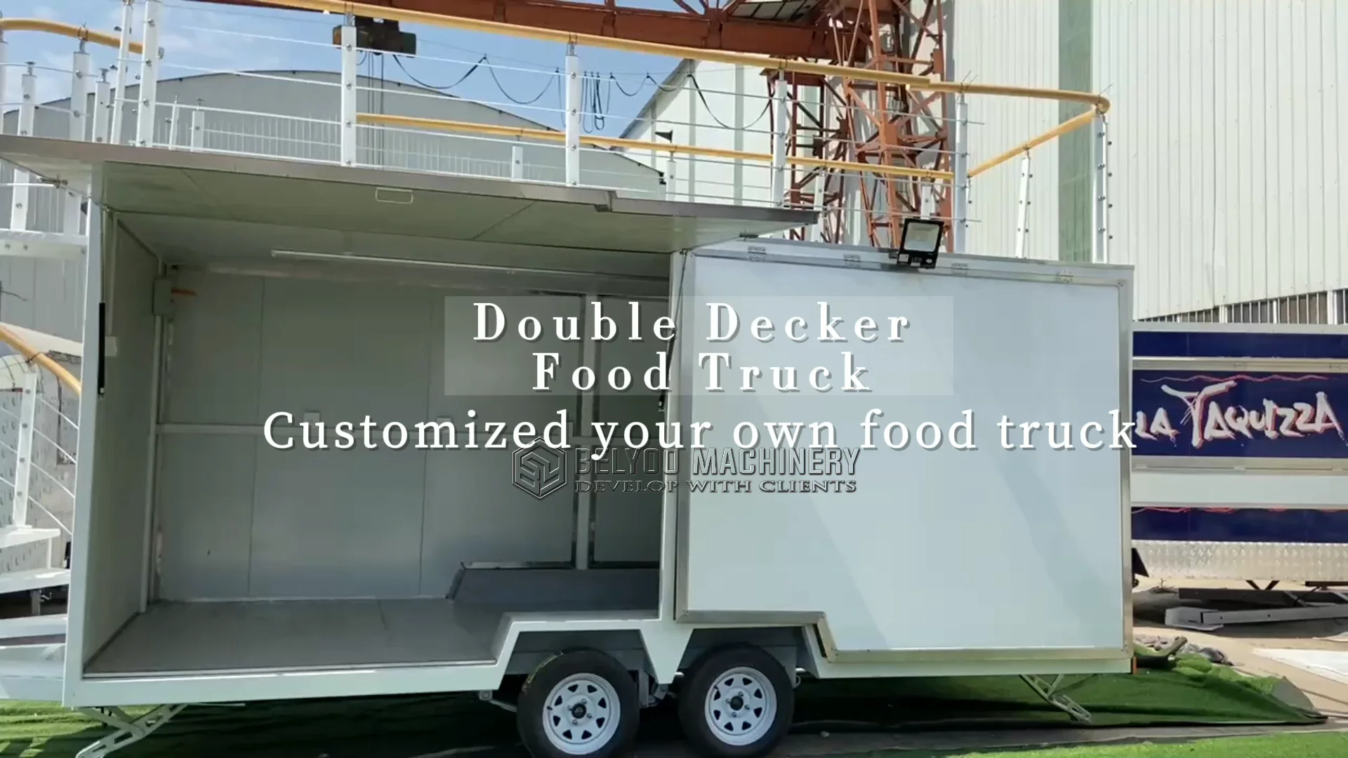 Custom Mobile Two Story Double Decker Food Truck Concession Trailer ...