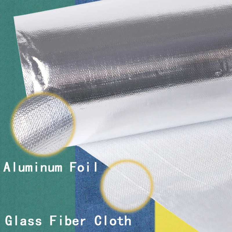 110g Aluminum Foil Fiberglass Cloth For Warehouse High Temperature ...
