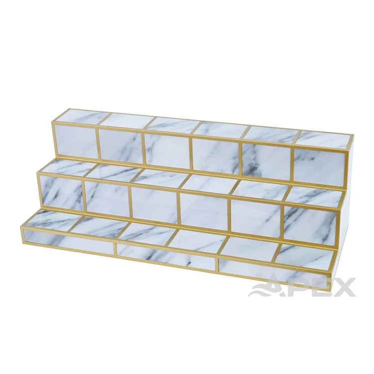 Apex Custom Marbling Countertop Perfume Bottle Display 3 Tiers Acrylic ...