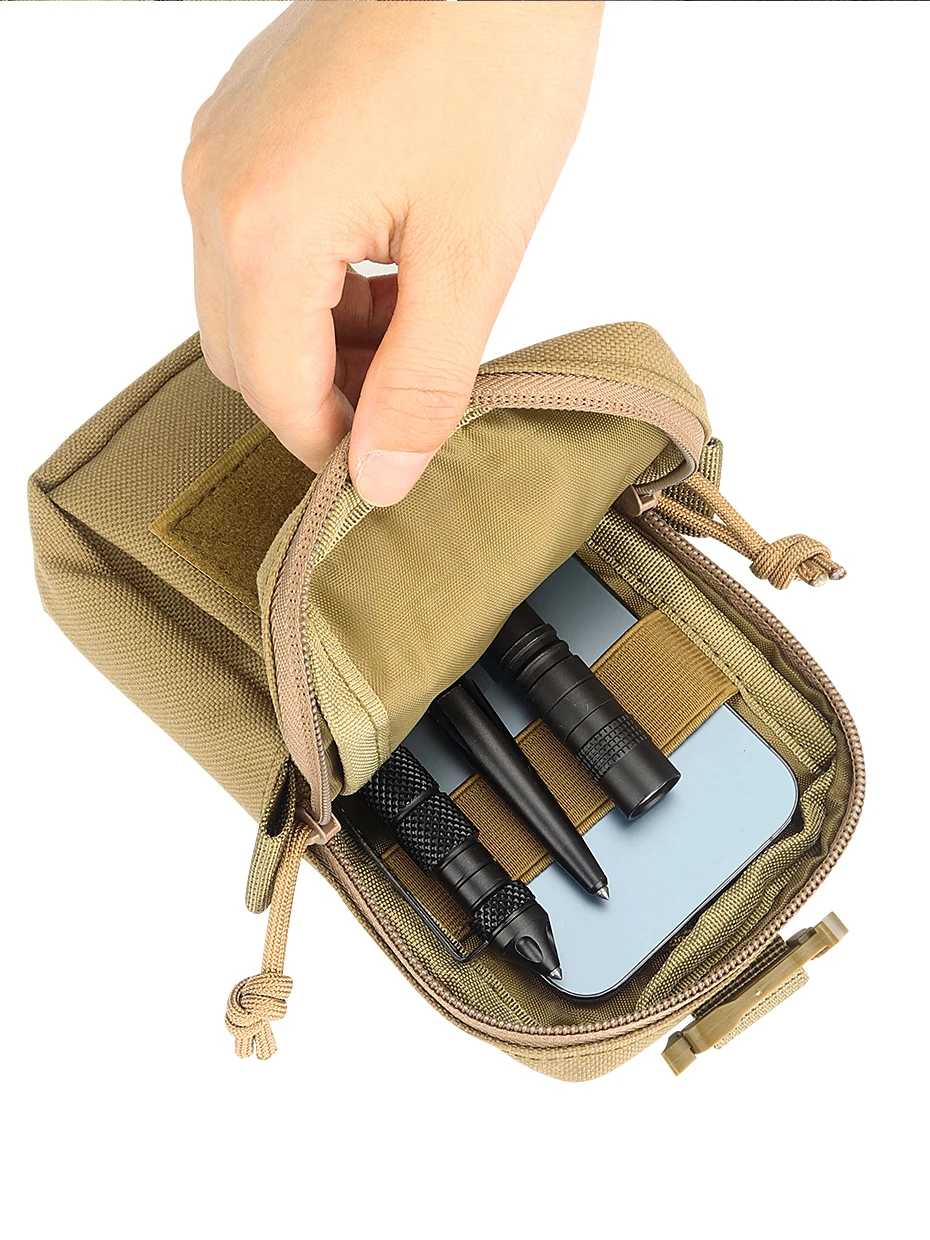 Small Tactical MOLLE Tool Bag Organizer Customized for Knife Flashlight ...