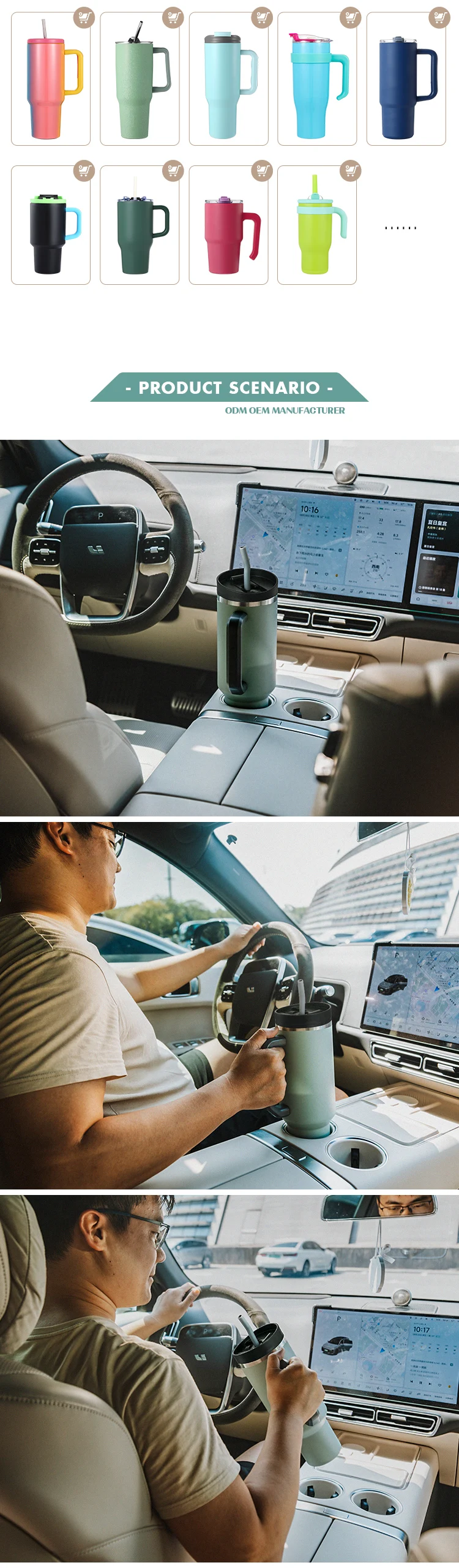 Everich Custom Logo Hot Style Tumblers Double Wall Vacuum Leakproof ...