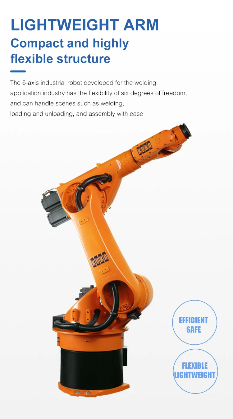 KUKA Industrial Robot 6 Axis Robot Arm with PLC KR 20 Model 6kg Payload ...