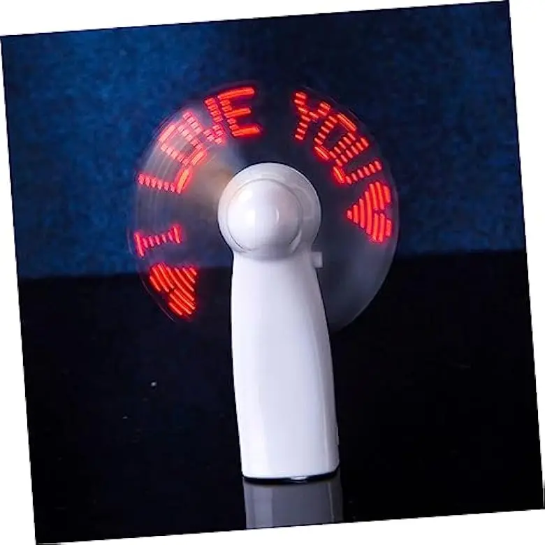 Factory Refinement Led Battery Fan Programmable Led Display Handheld ...