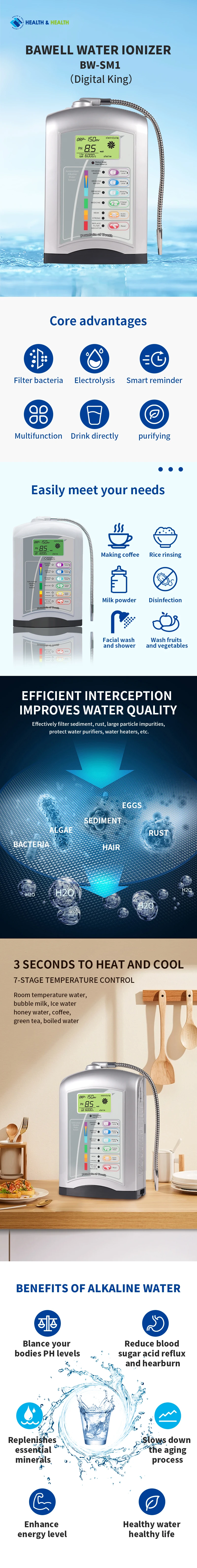 Water Alkaline Ionizer Alkaline Machine Kangen Water Ionizer - Buy ...