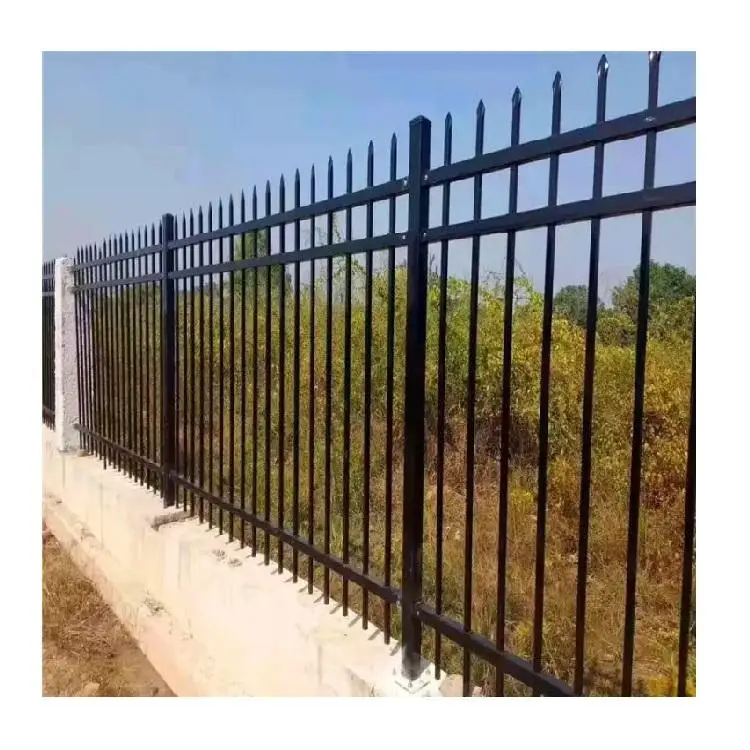 Railing Fence Villa Square Tube Fence Powder Coated Galvanized Wrought ...