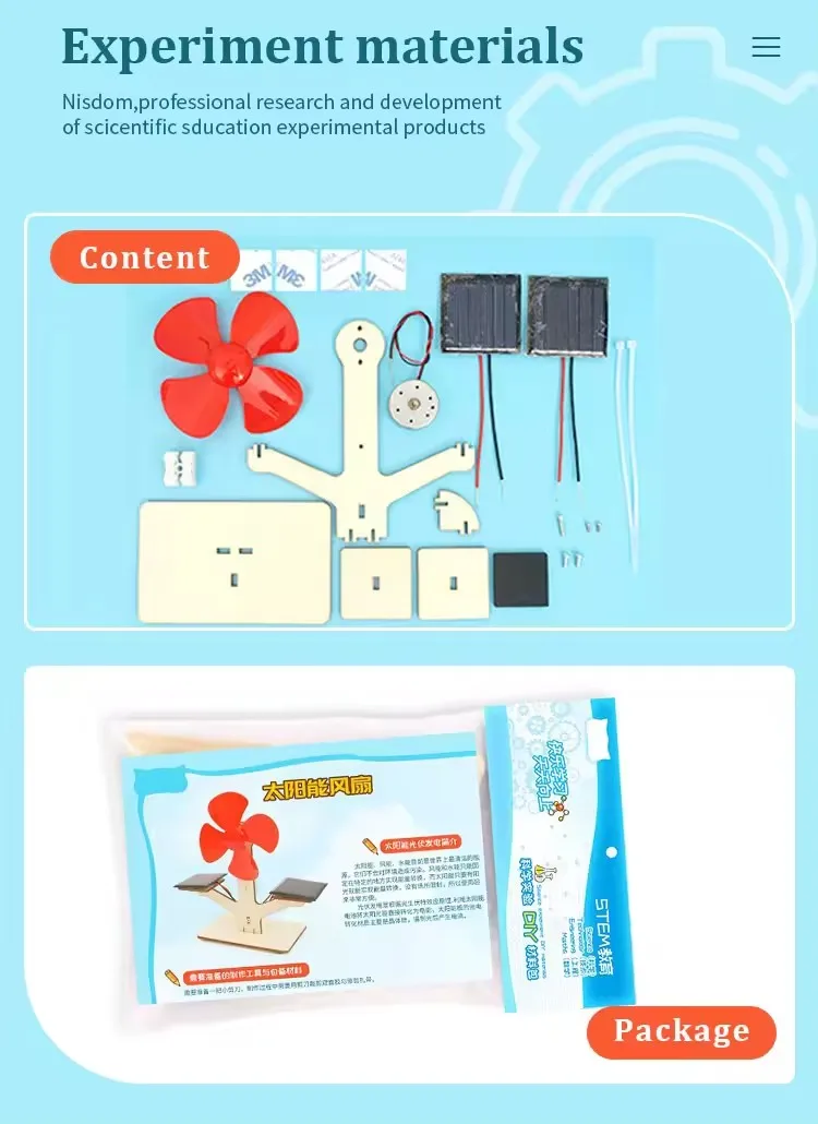 DIY 3D STEM Wooden Science Kit - Solar Powered Toys for Kids